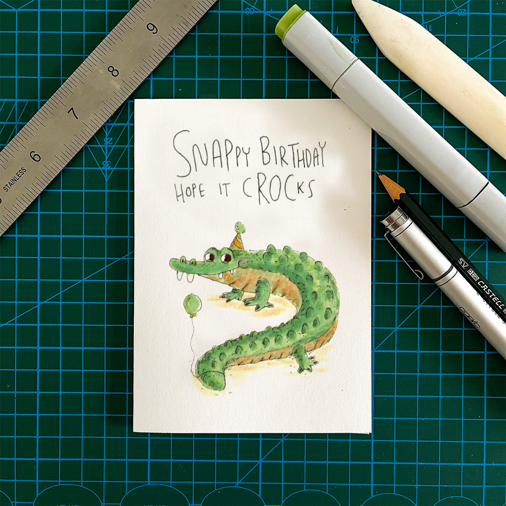SNAPPY Birthday – Hope it CROCKS – Funny Crocodile Birthday Card – Well ...